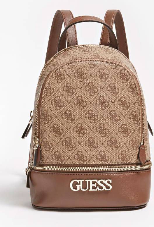 Guess-Rugzakken-Skye Backpack-Bruin - Tassenshoponline.nl