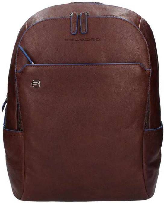 Piquadro Blue Square Small Size Computer Backpack with iPad 10.5" dark ...