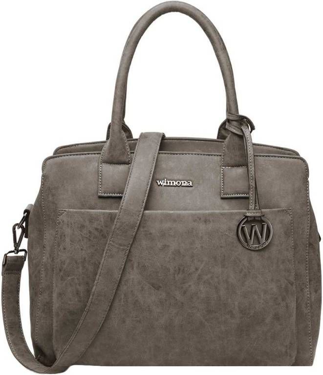 Wimona Isabella Laptoptas 15 inch Grijs - Tassenshoponline.nl